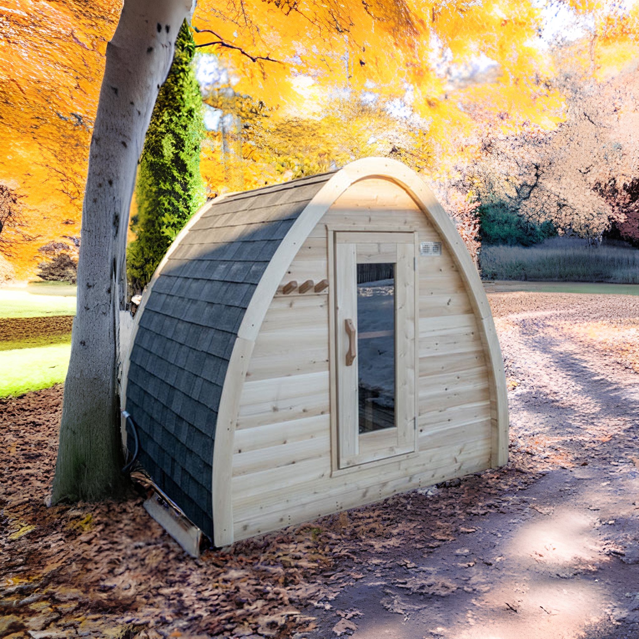 Mini Pod Sauna - Canadian Timber Knotty White Cedar